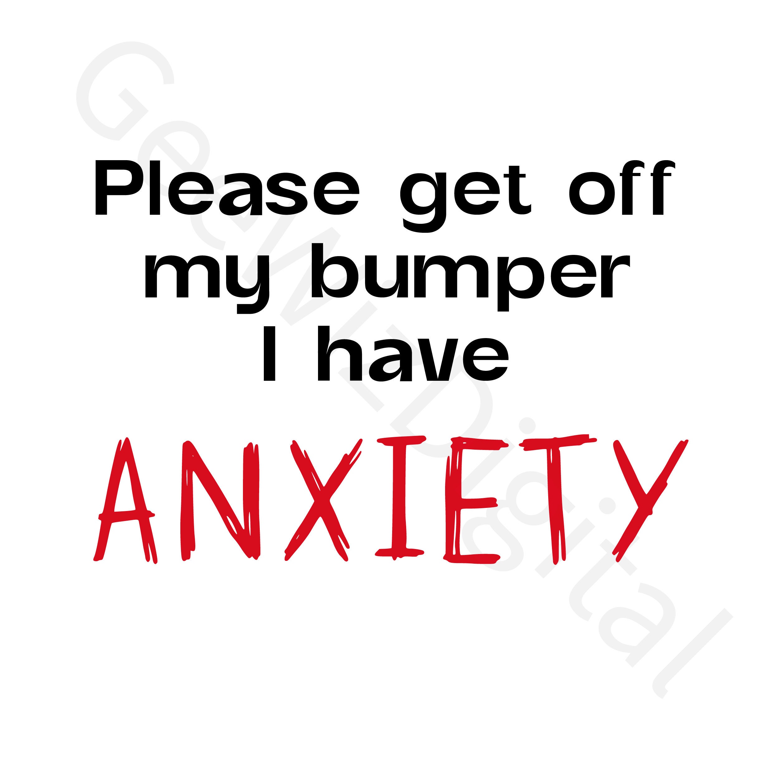 Colorful I Have Anxiety Car Decal SVG, Respectful Distance Bumper ...
