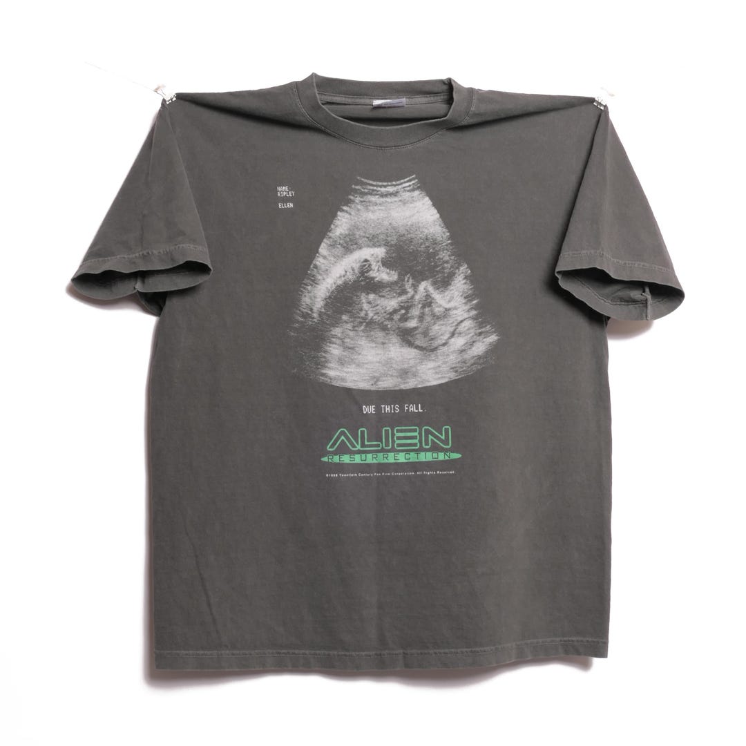 Alien 4 Resurrection Tee Shirt Sonogram Aliens 1998 Movie Sci-fi Space ...