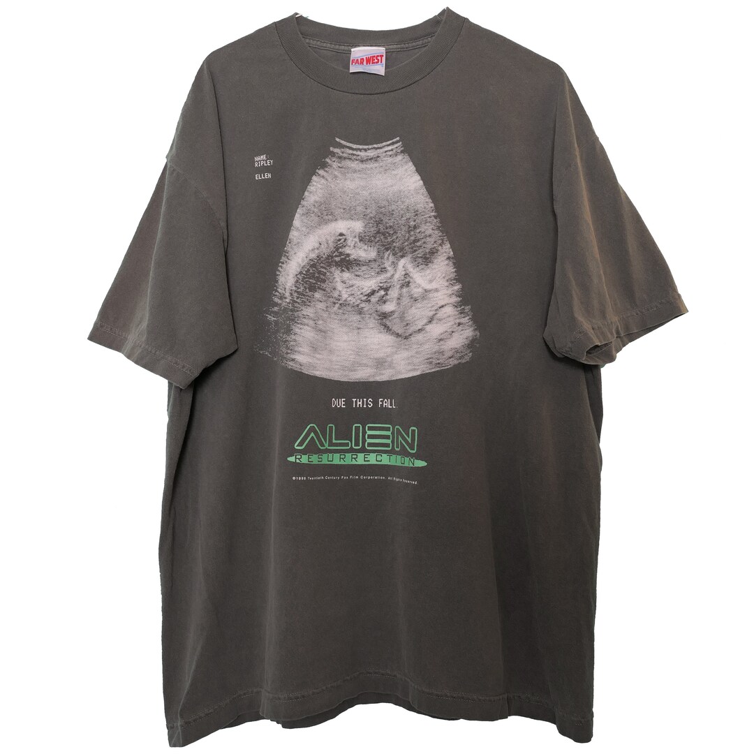 Alien 4 Resurrection Tee Shirt Sonogram Aliens 1998 Movie Sci-fi Space ...