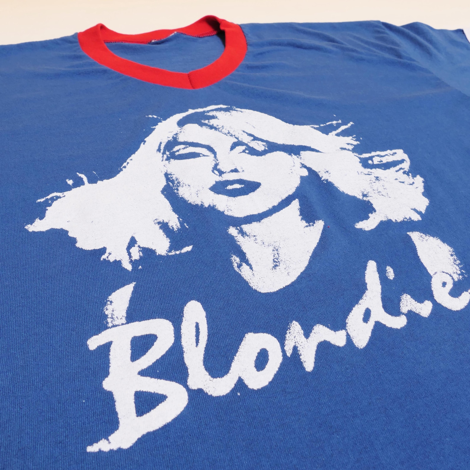 Blondie Debbie Harry Band Jersey Ringer Tee Punk Rock Parallel Lines ...