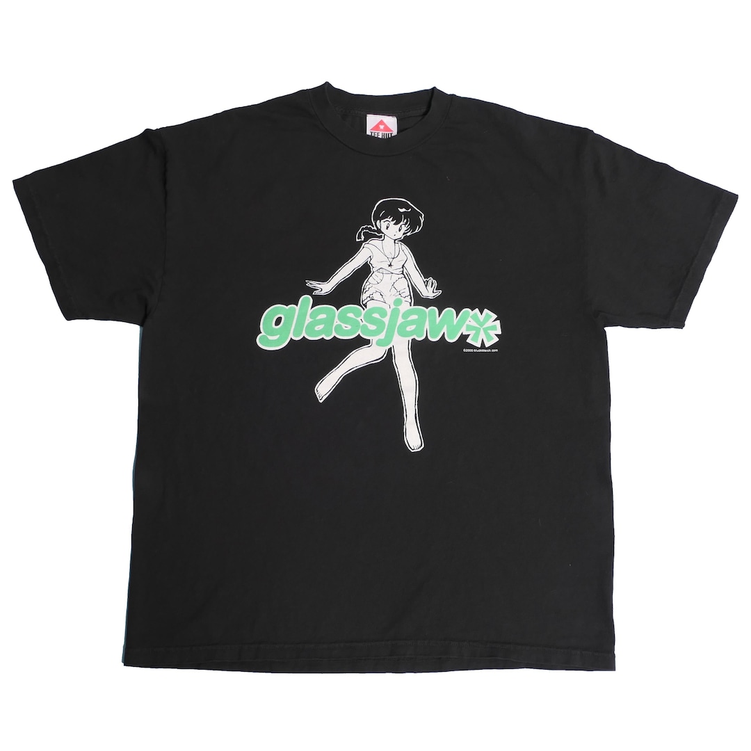 Glassjaw Worship and Tribute Anime Girl Tee Ultra Faded Heavyweight ...