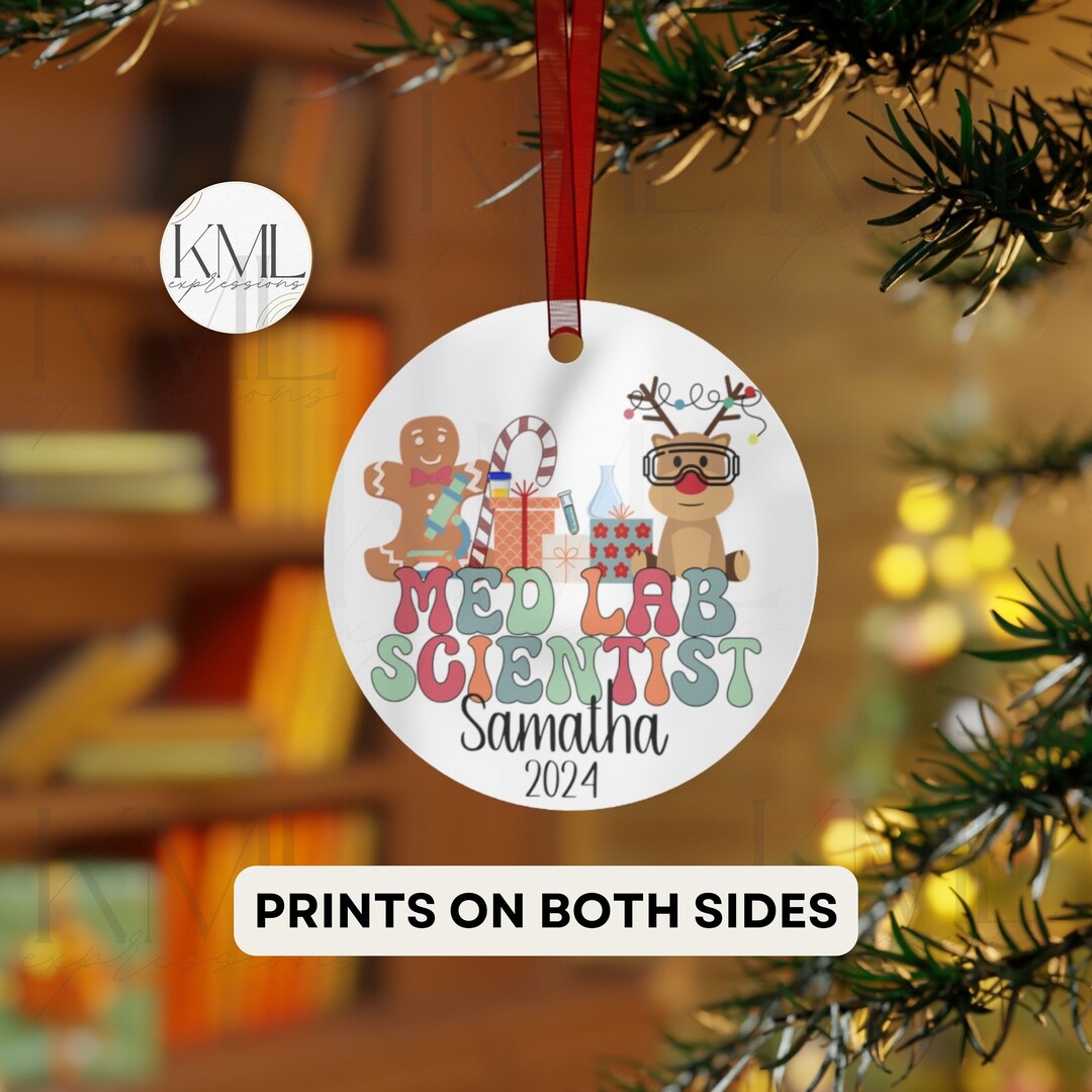 Personalized Medical Laboratory Scientist Name and Date Metal Christmas ...