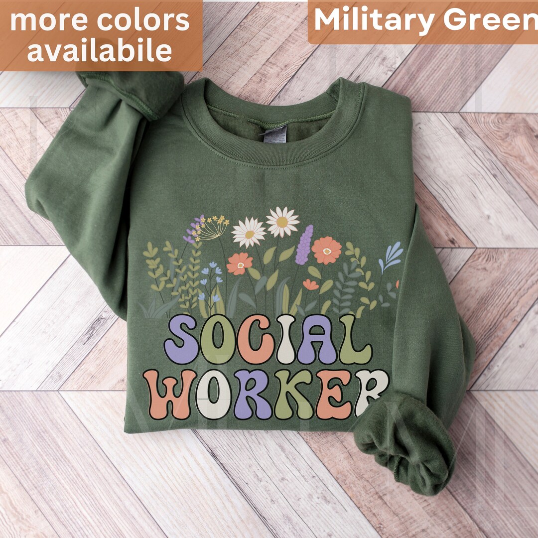 Social Worker Sweatshirt School Social Worker Graduate Crewneck Social ...
