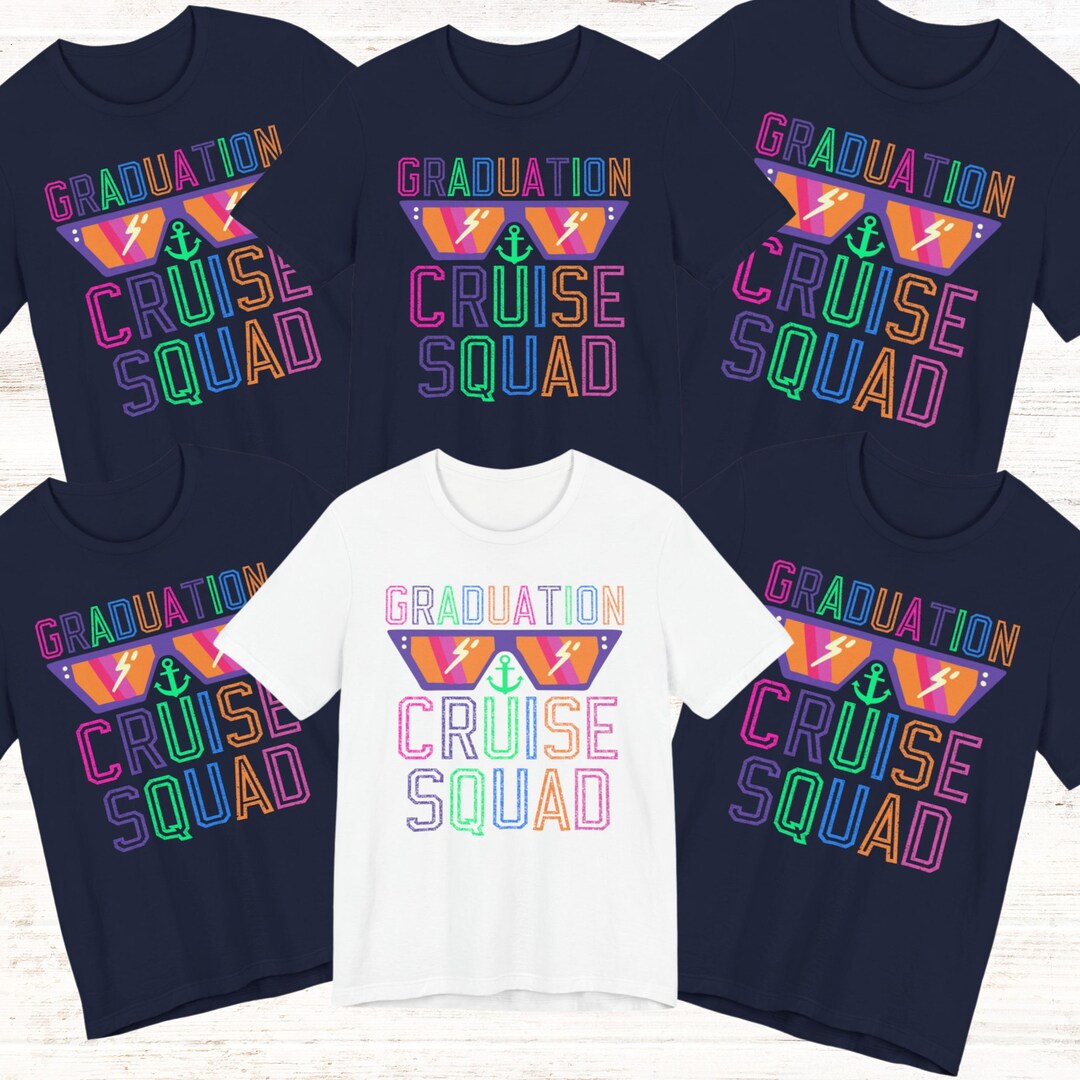 Graduation Cruise Squad Matching Shirts, New Senior Grads Class of 2024 ...