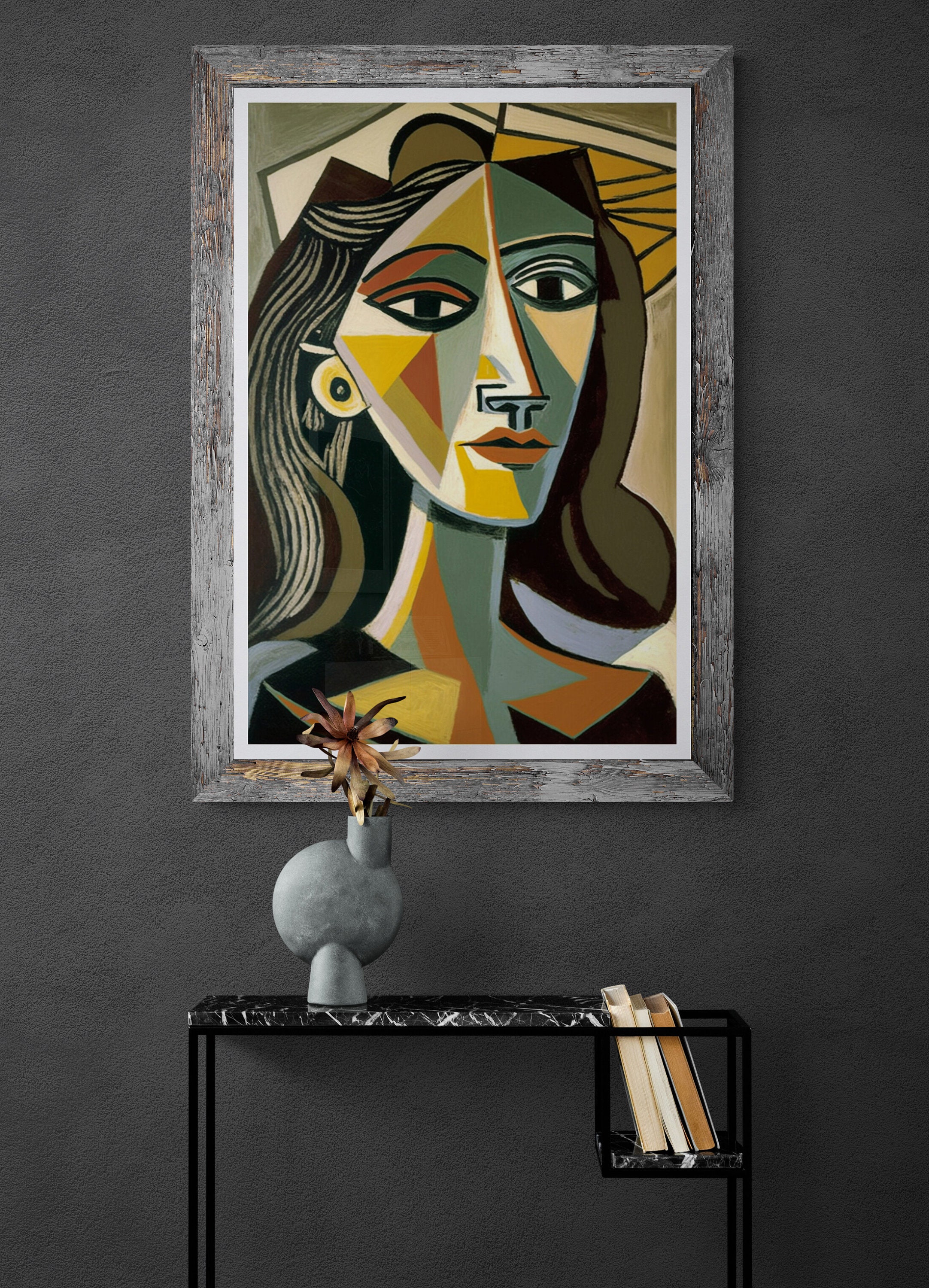 Avant-garde and Modern Elegance. Decorative Painting of Portrait of a ...