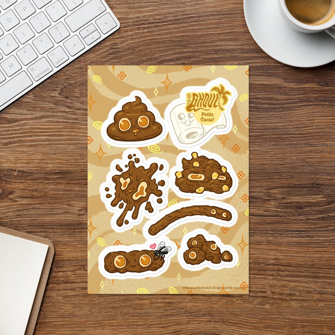 Little Poops Petits Cacas Sticker Sheet Funny Gift - Etsy Australia