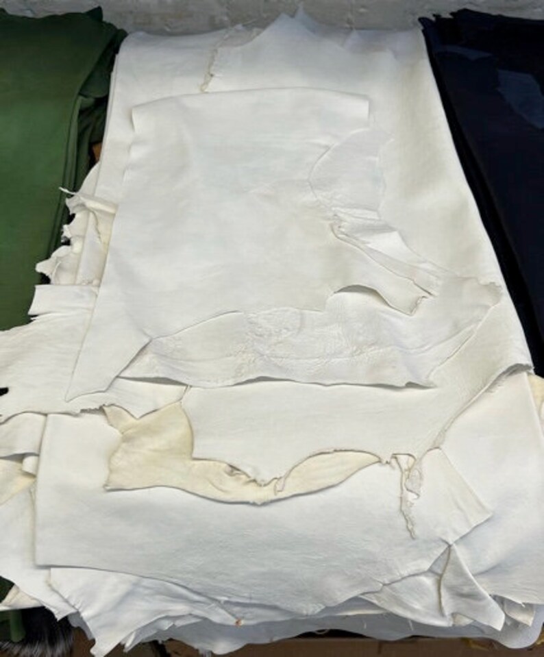 White Deer Polished Leather Hides - Etsy