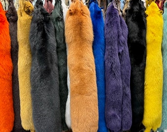 Dyed Tan Color Fur Fox Skins/pelts, Fur Garments - Etsy
