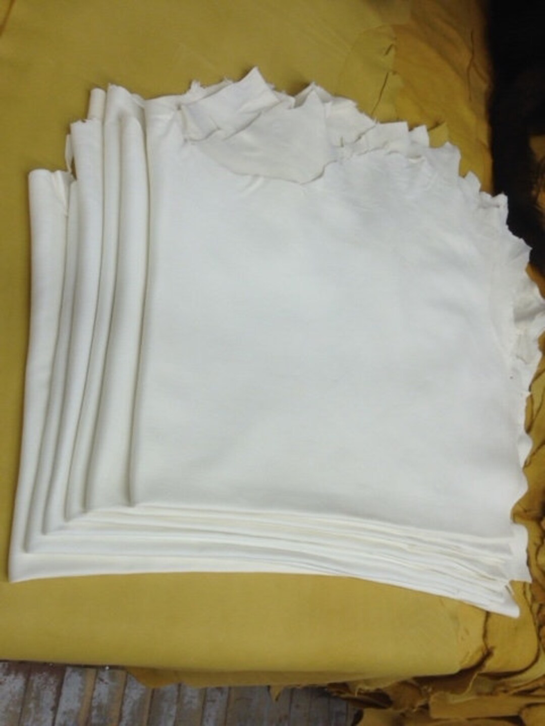 White Deer Polished Leather Hides - Etsy