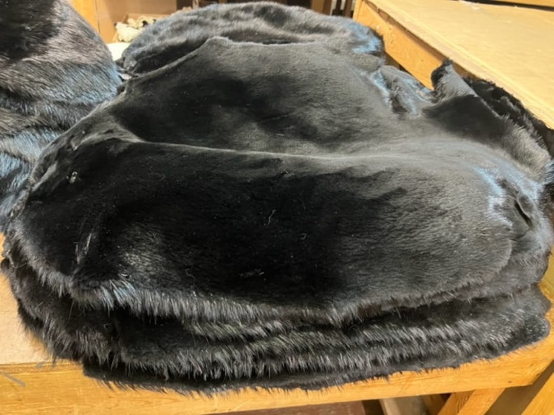 Black Dyed Sheared Beaver Fur Pelts - Etsy