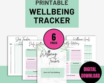 Wellbeing Activity Tracker Digital Wellbeing Goals Downloadable Tracker ...