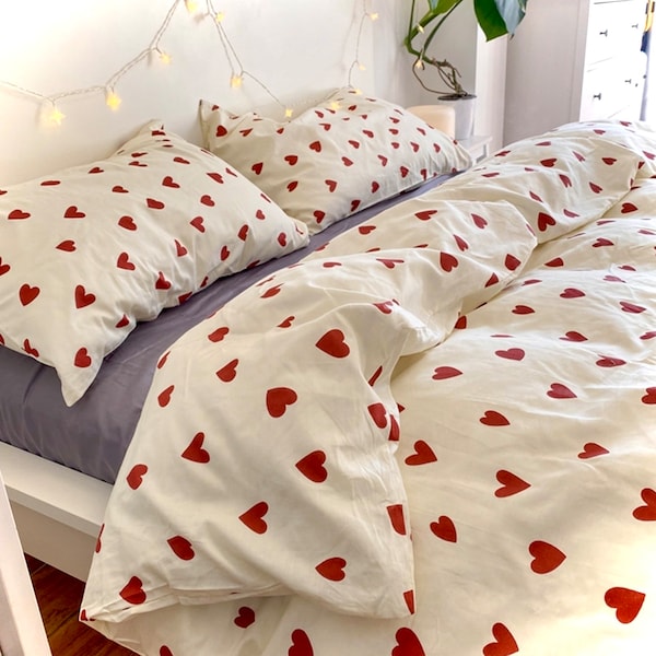 Heart Bedding - Etsy