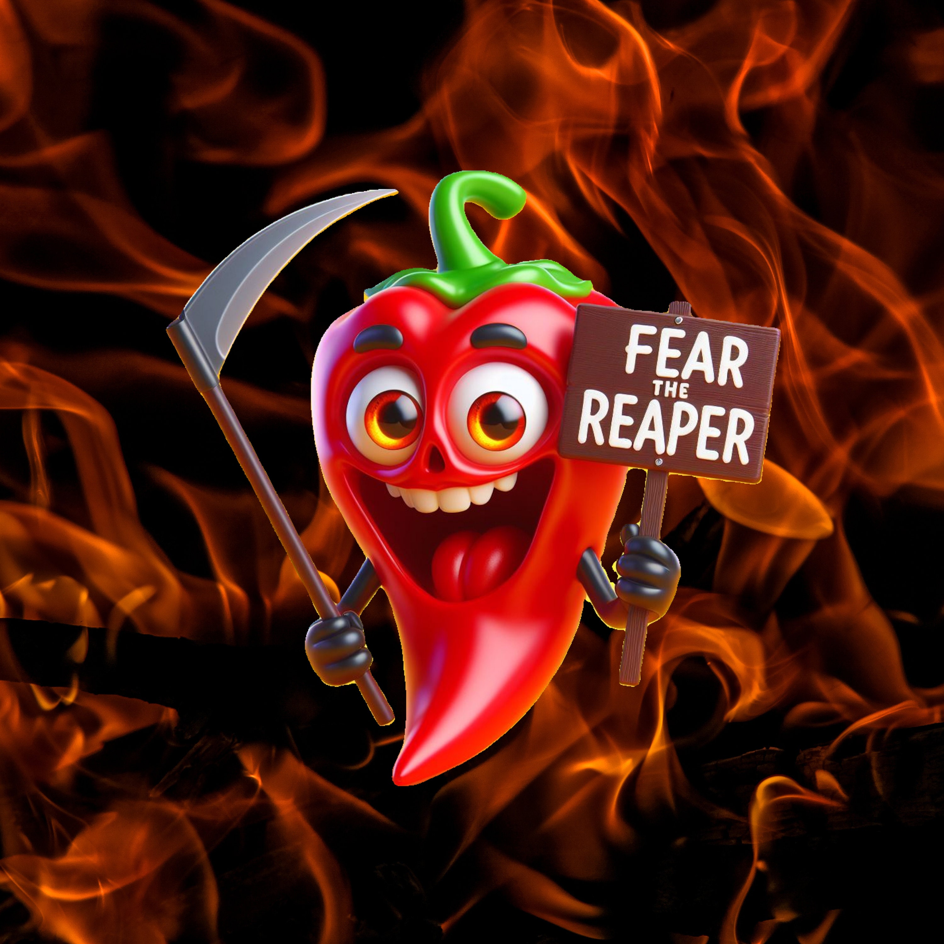 Carolina Reaper Pepper Sticker, Fear the Reaper Decal, Funny Spicy ...