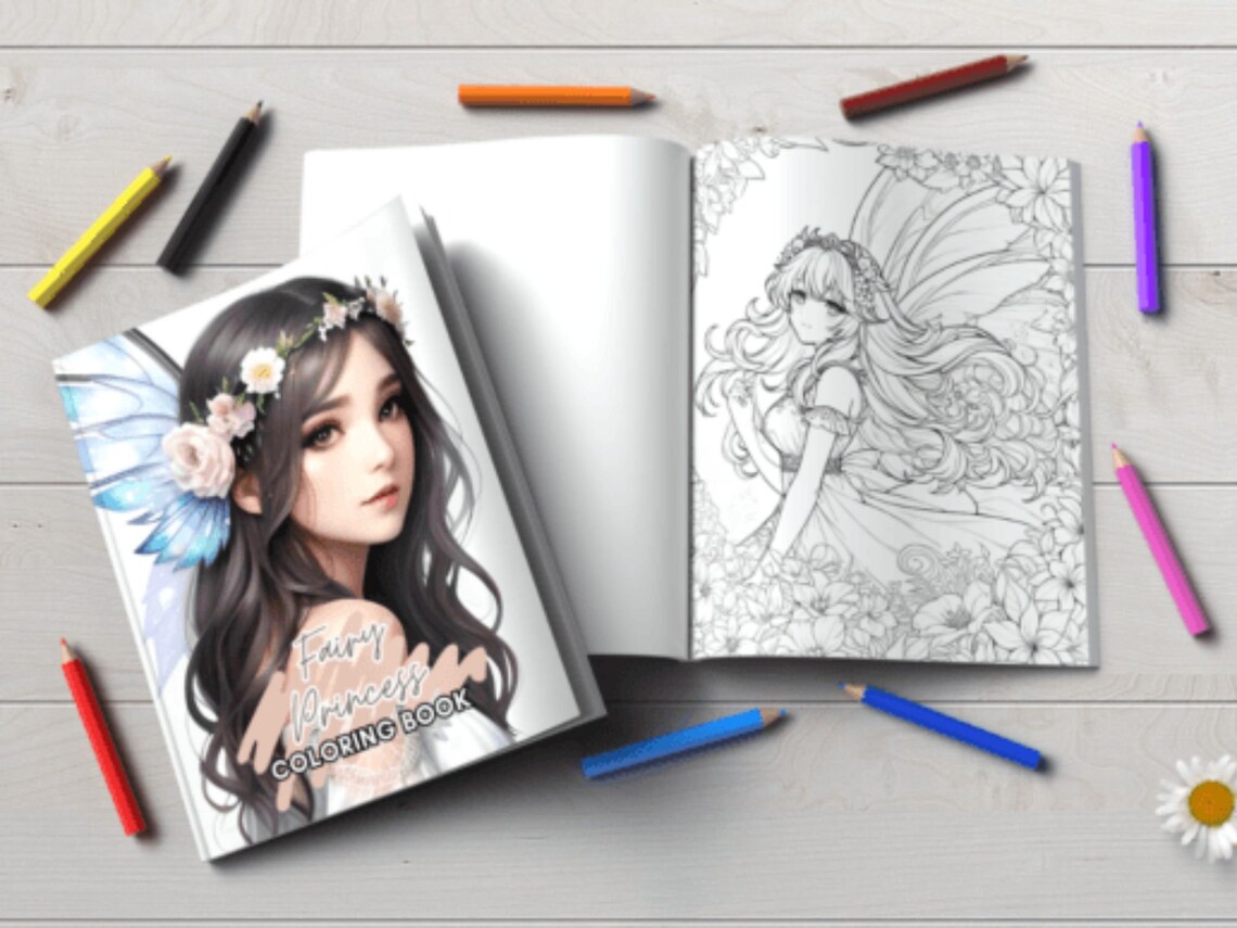 51 Beautiful Fantasy Princess Coloring Pages for Adults, Teens & Anyone ...