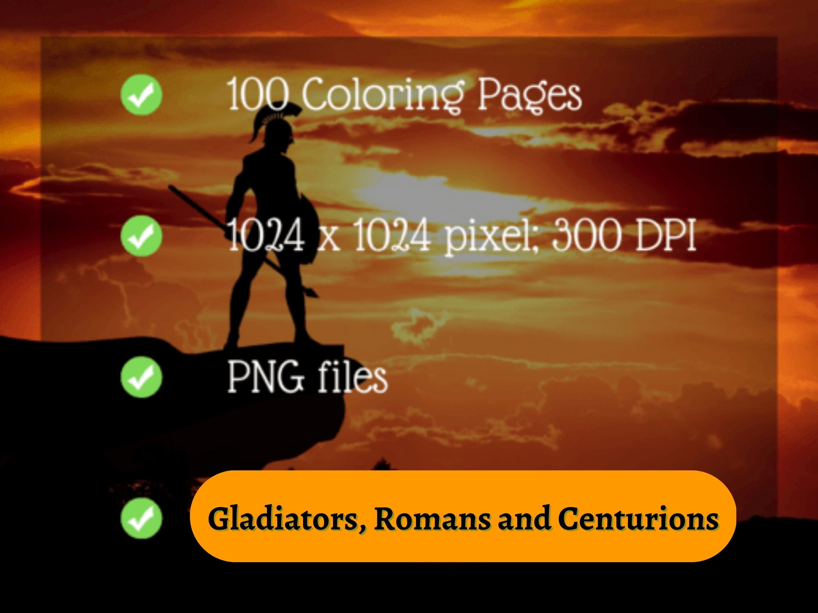 100 Gladiators, Romans and Centurions Coloring Collection in HQ PNG ...