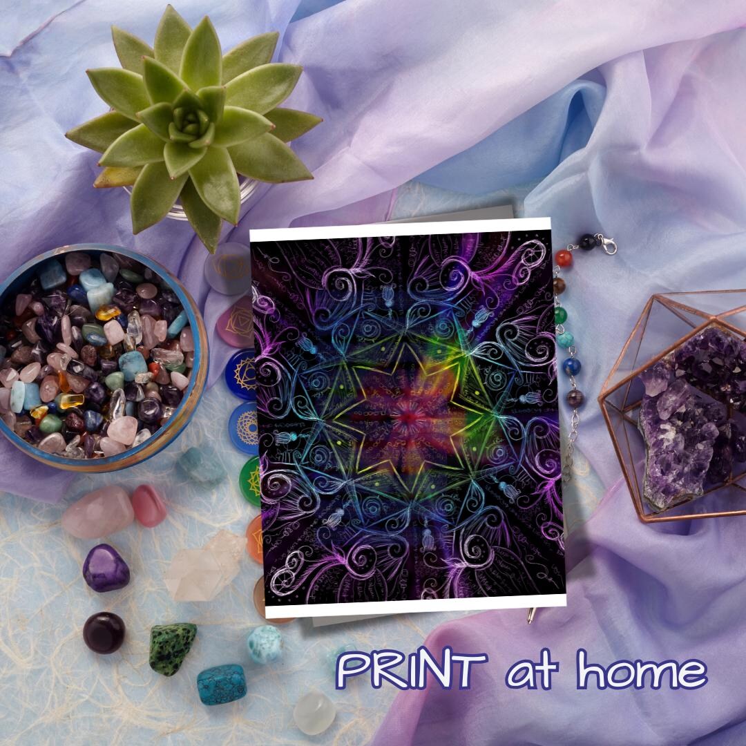 The Power of the Color of Life Art Digital Chakra Print Mandala Phone ...