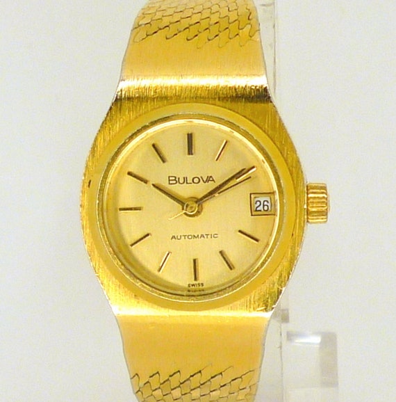 vintage bulova dated swiss - Gem