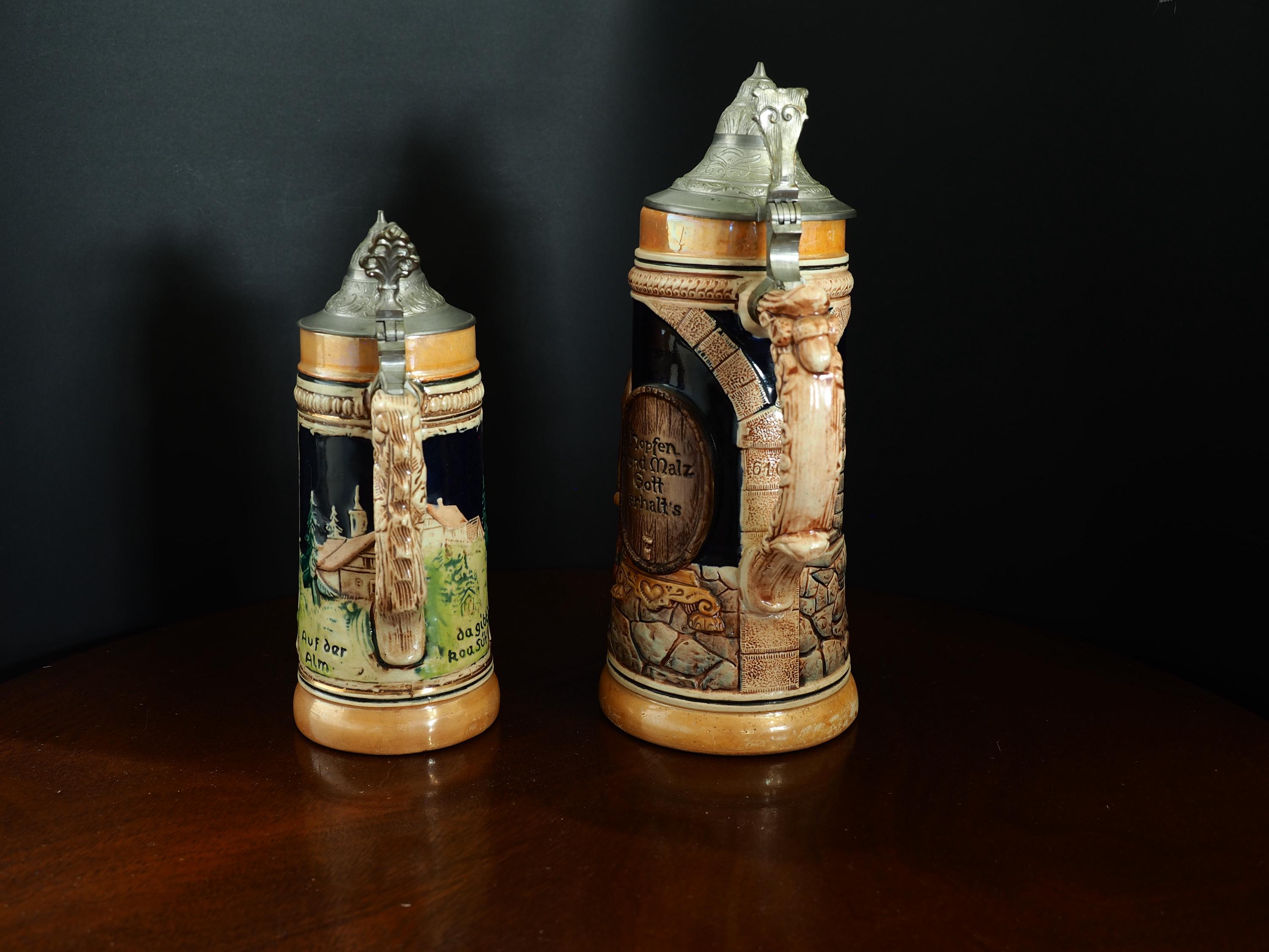 Two Vintage German Lidded Steins Made in Germany - Etsy