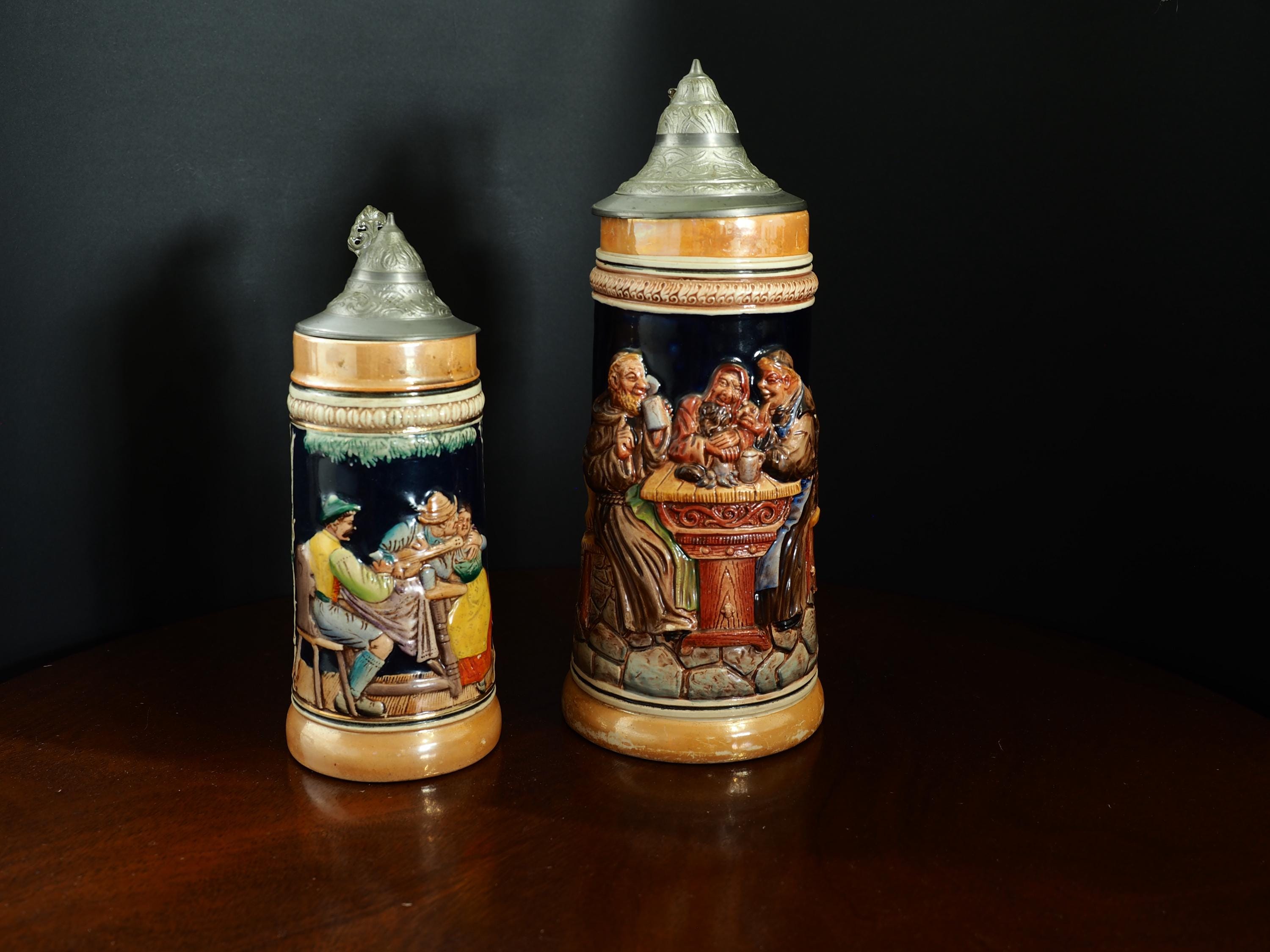 Two Vintage German Lidded Steins Made in Germany - Etsy