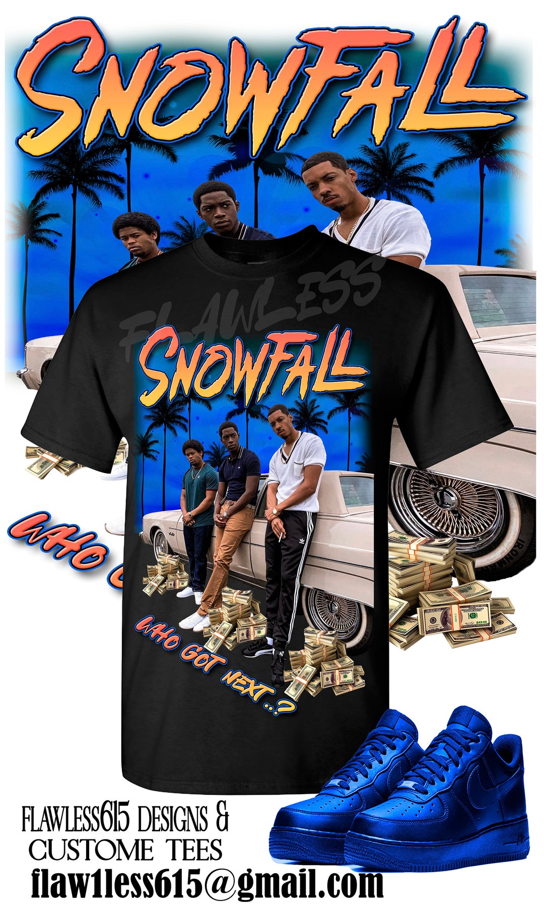 Snowfall Custom Designed Tshirt - Etsy