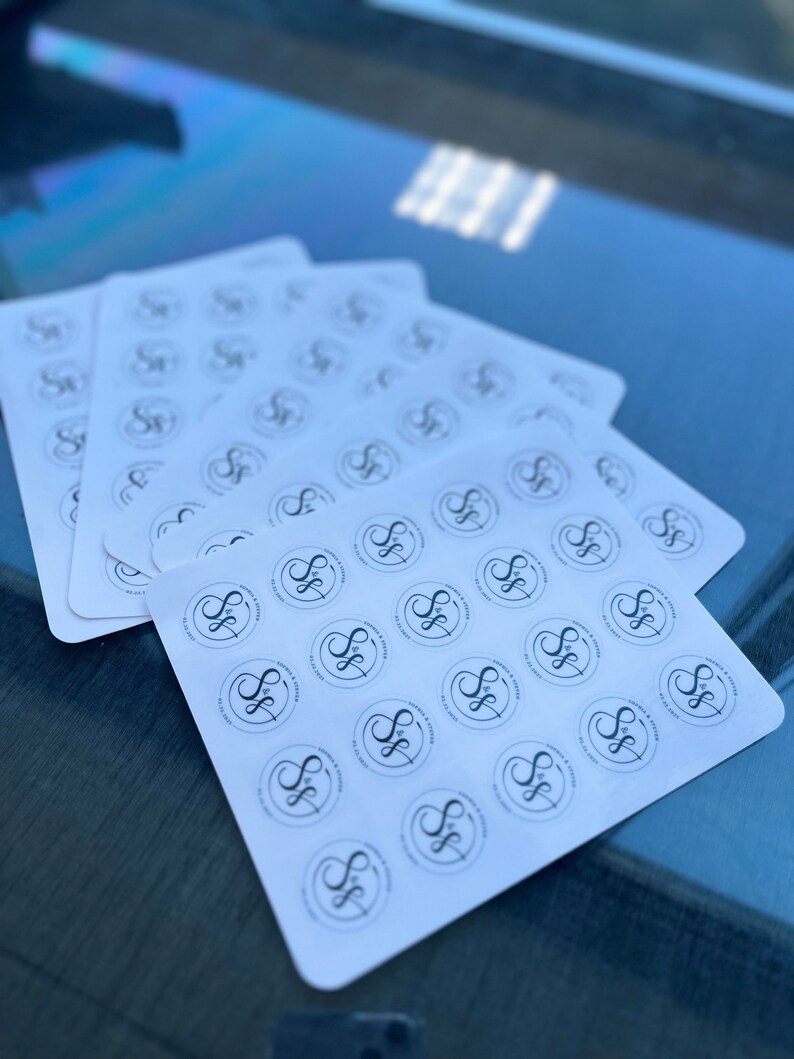 Custom Vinyl Sticker Sheets: 1" Circle or Square, Logo Stickers - Etsy