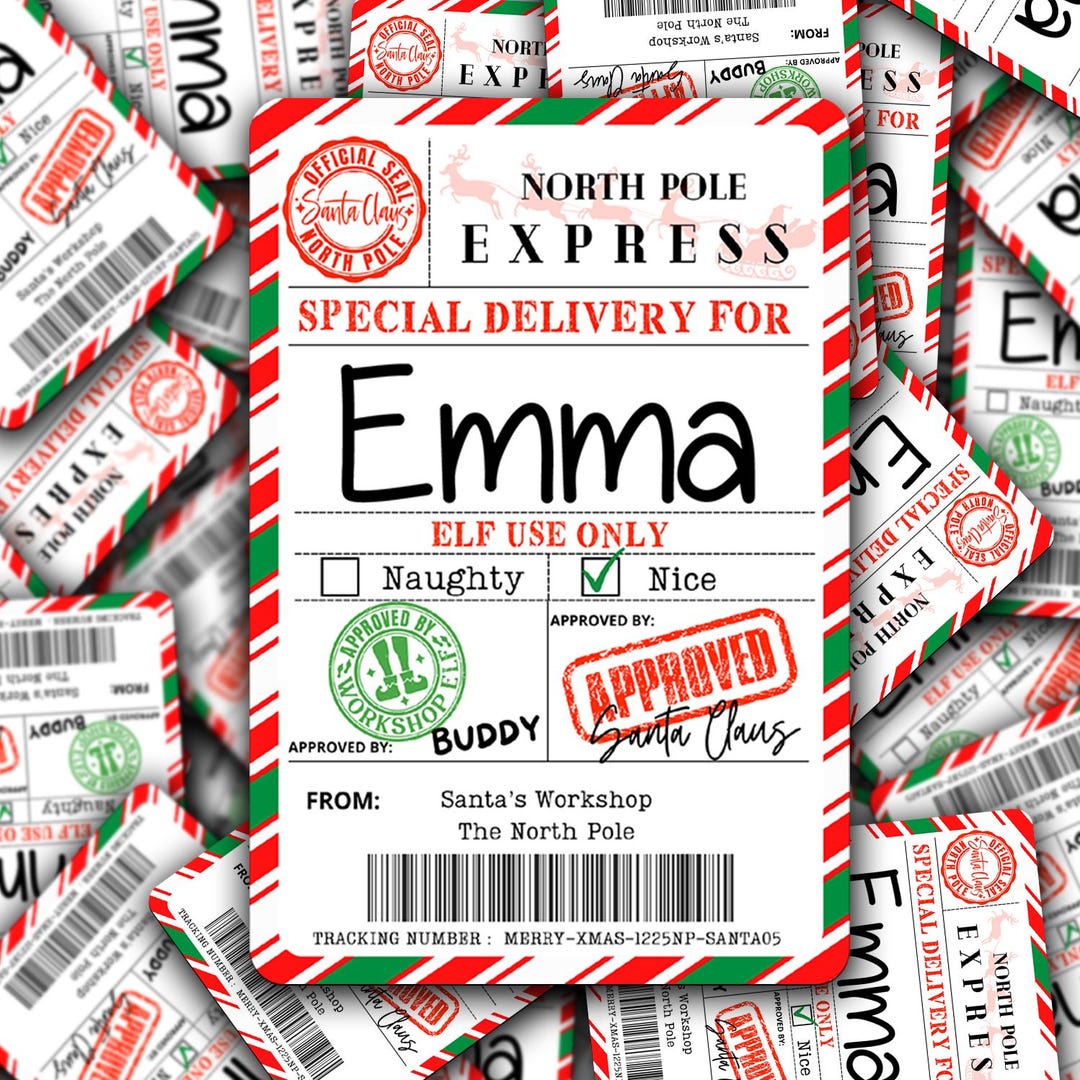 Personalized From Santa Gift Labels | Vinyl Christmas Stickers | North ...