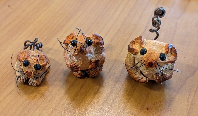 Avocado Mouse Figurines, Hand Carved Quantity Discount, Custom ...