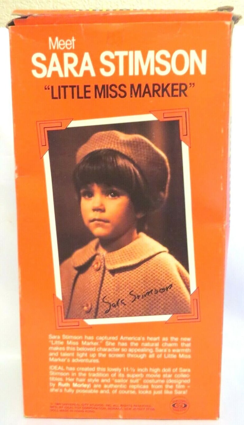 Vintage Little Miss Marker Doll, 1980, Sara Stimson, New in Box - Etsy