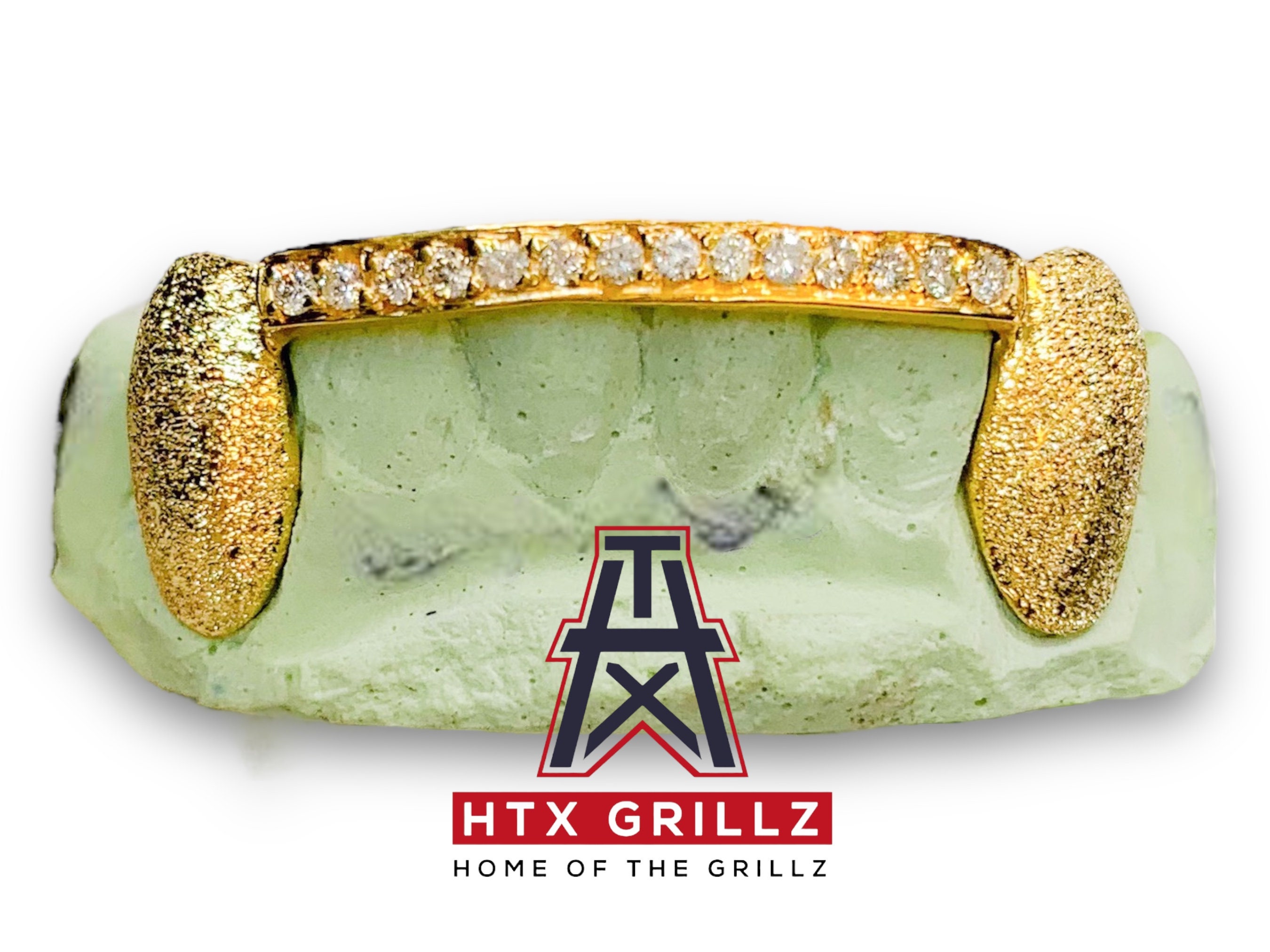 Custom Diamond Dust Fangz With Cz Bar Grillz - Etsy