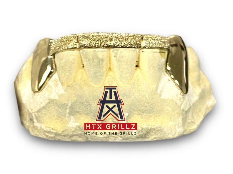 Custom Solid Fangs With Bar Grillz - Etsy