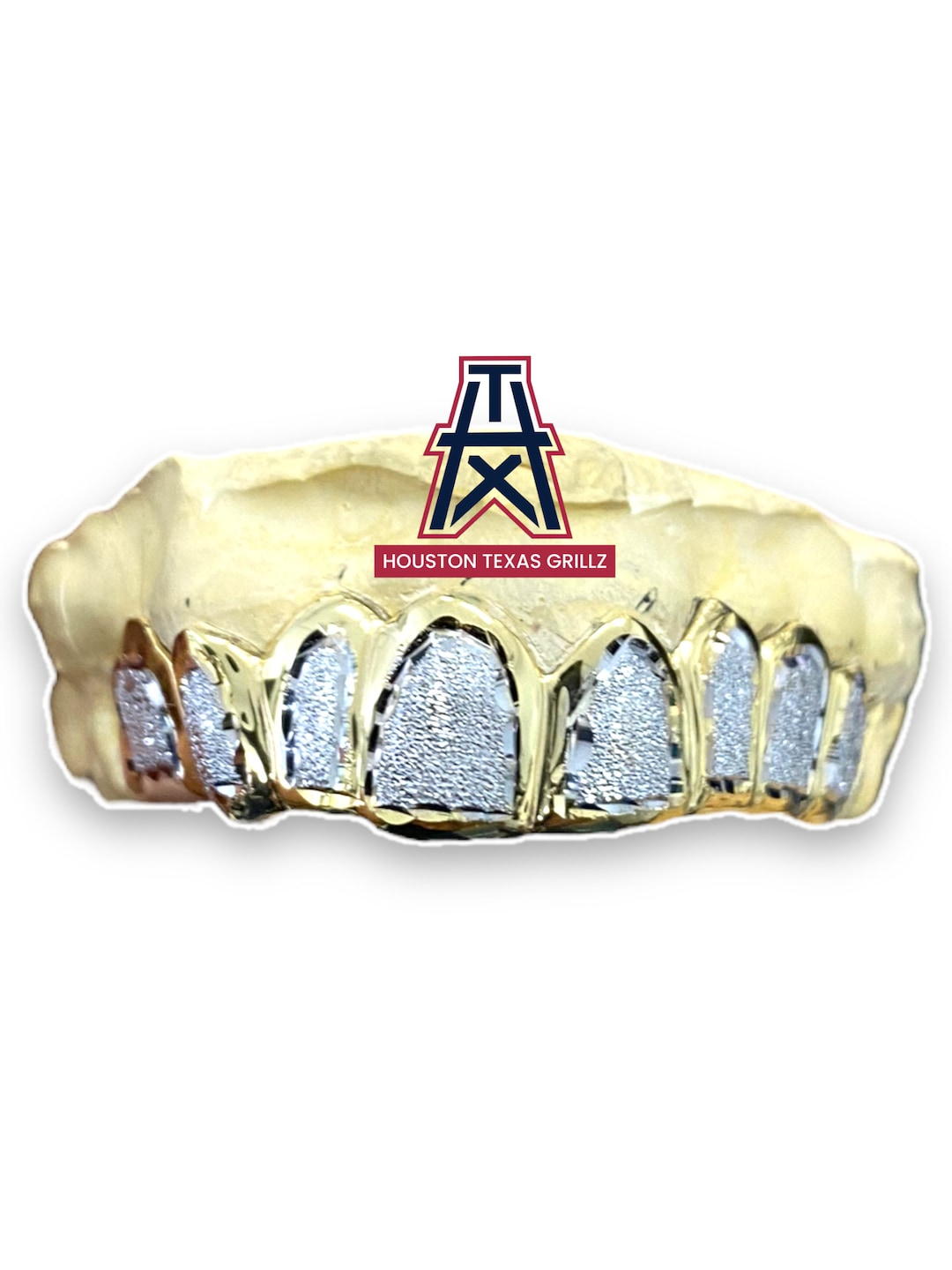 Custom Diamond Dust Windows Cuts 8 Teeth Grillz - Etsy