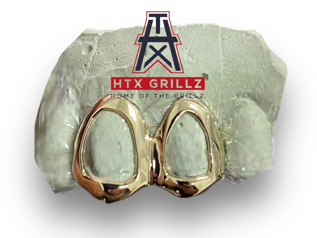 Custom Solid 2 Pc Open Face Grillz - Etsy