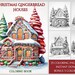 25 Christmas Gingerbread Houses Fantasy Christmas House Coloring Book ...