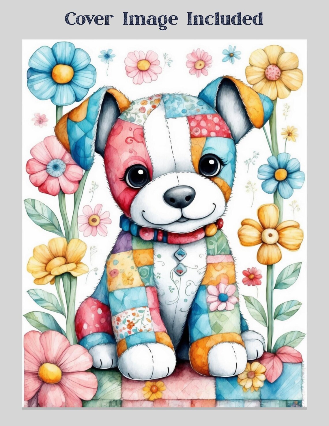 Animal Coloring Pages: 35 Boho Patchwork Designs (printable Grayscale ...