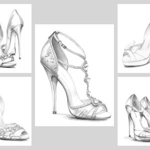 40 High Heel Coloring Pages, Elegant & Edgy High Heels Coloring Book ...