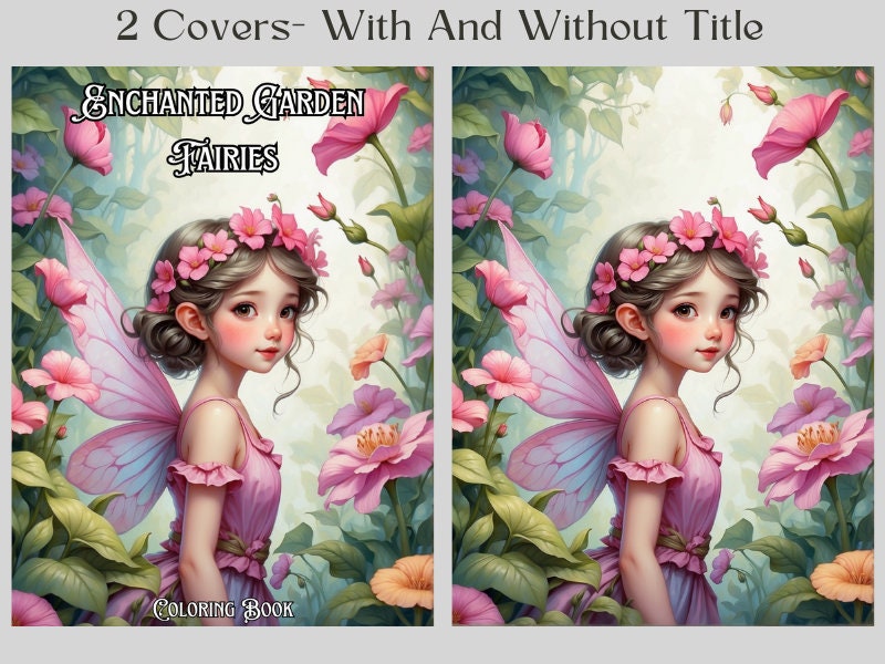 30 Enchanted Fairies Coloring Book Fairy Coloring Pages for Adults Cute ...