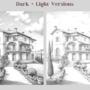 40 House Coloring Pages - Tuscan Villas Coloring Book - Printable ...