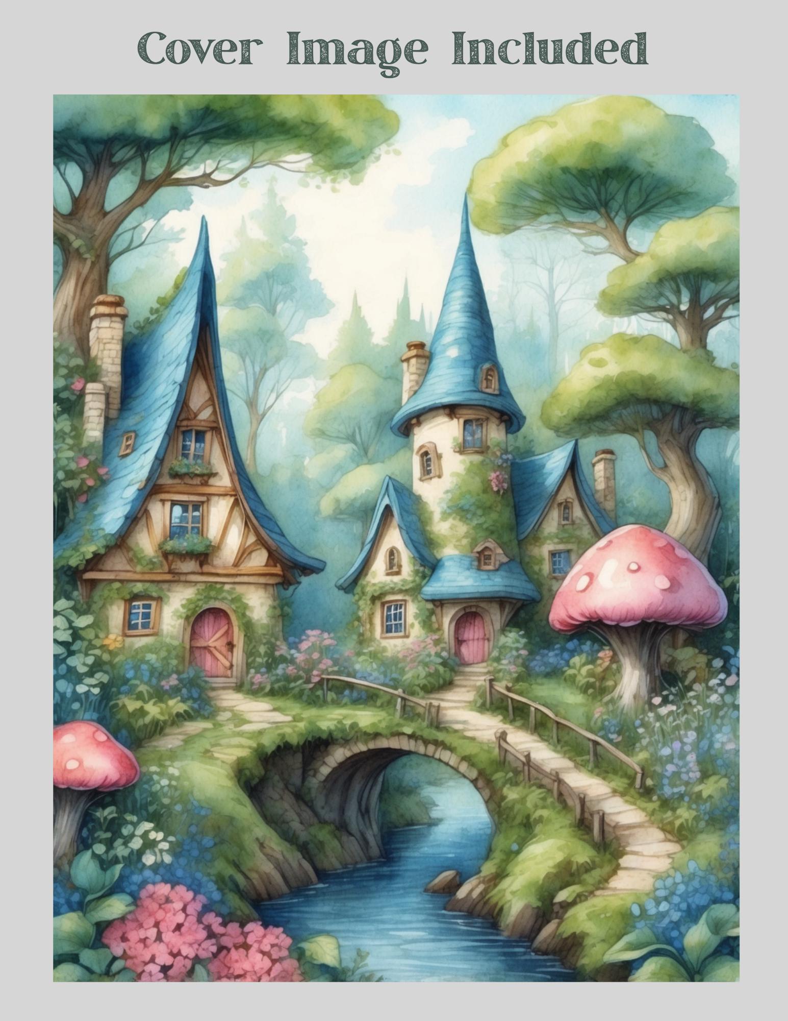 Enchanted Villages Coloring Book: 45 Fantasy Fairy Houses (printable ...