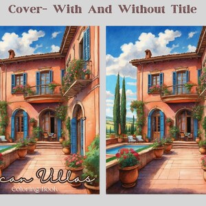 40 House Coloring Pages - Tuscan Villas Coloring Book - Printable ...