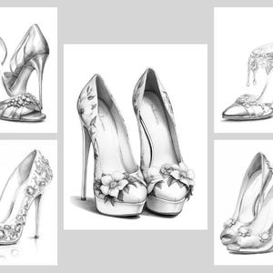 40 High Heel Coloring Pages, Elegant & Edgy High Heels Coloring Book ...