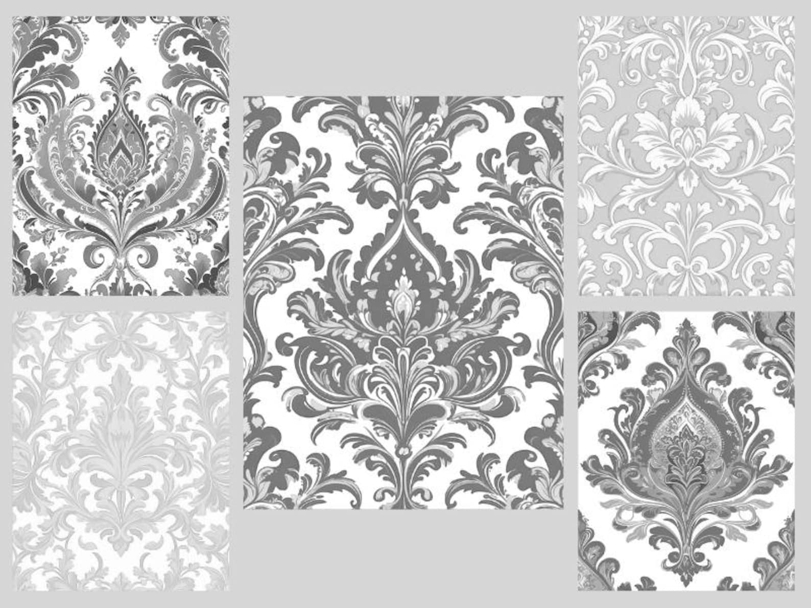 40 Damask Designs Coloring Pages, Elegant Damask Designs Coloring Book ...