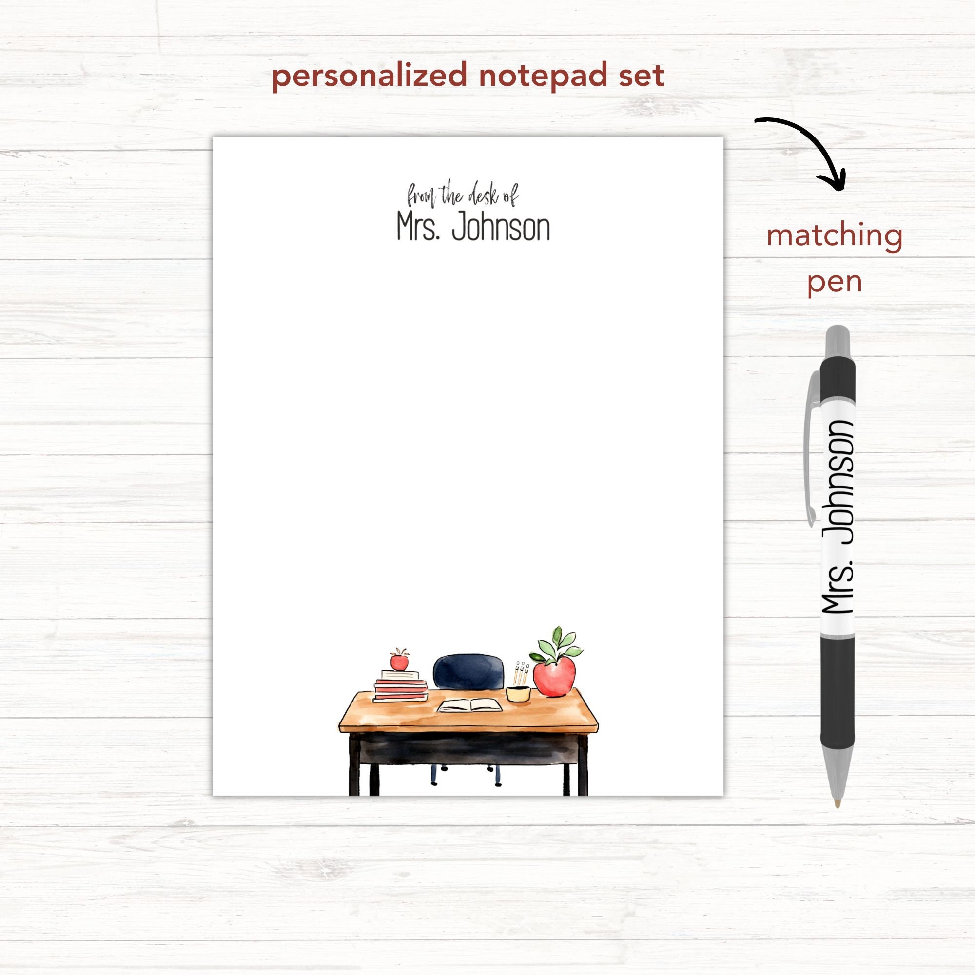 Teacher Personalized Notepad, Custom Teacher Notepad, Teacher Gift ...