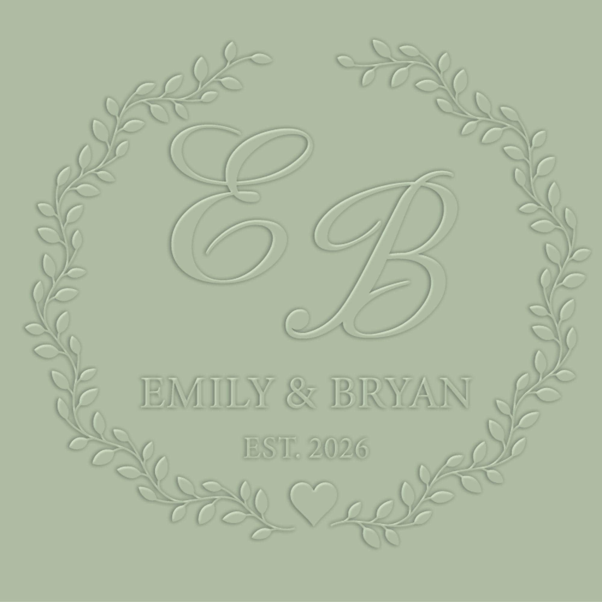 Custom Wedding Embosser, Monogram Initial Embosser Personalized With ...