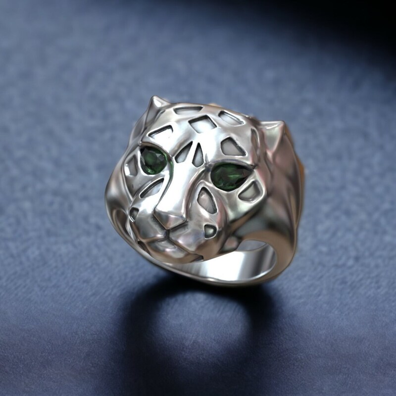 Emerald Panther Ring - Etsy