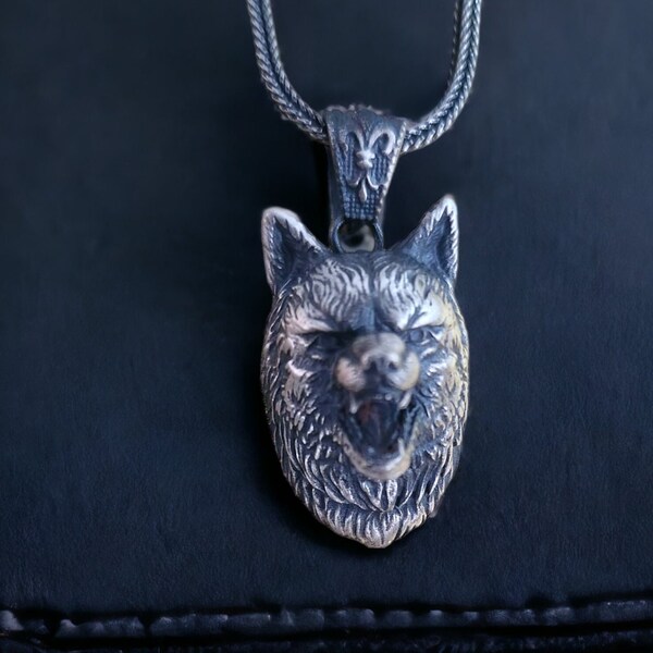 Wolf Necklace for Men - Etsy
