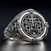 Jesus Christ Men Ring, Religious Signet Ring, IHS Patterned Men Ring ...