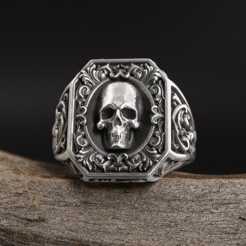 Silver Biker Ring - Etsy