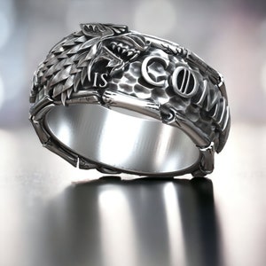 Stark House Ring, Game of Thrones Ring, Winter is Coming Ring, Wolf ...