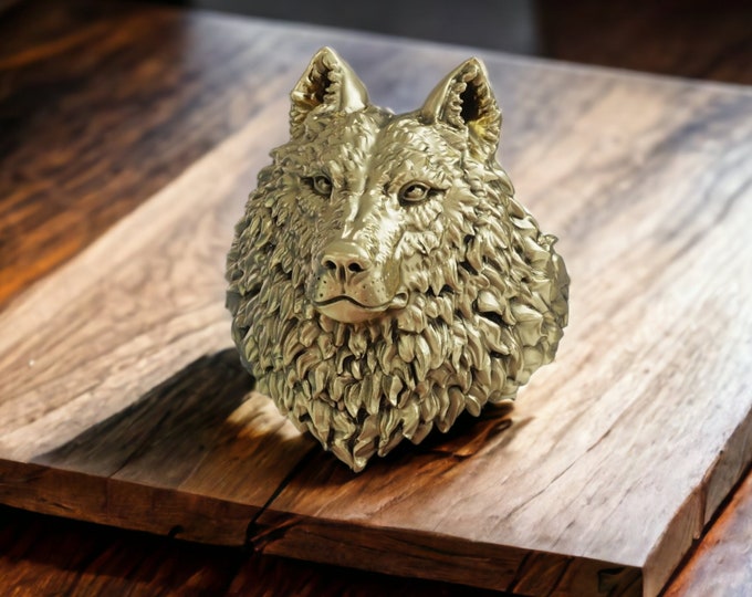 Silver Wolf Ring, Wolf Head Ring, Mens Animal Jewelry, Alpha Wolf ...