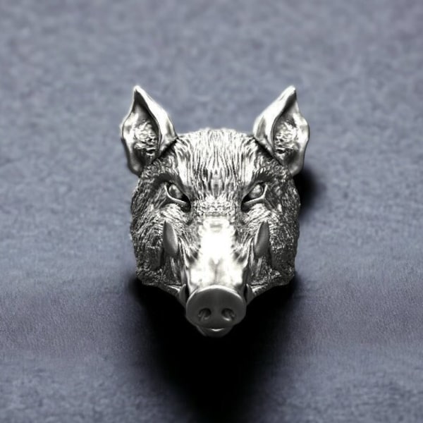 Mens Wild Boar Ring - Etsy